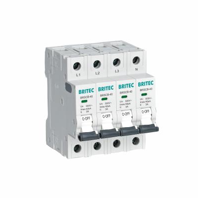 China BRSCB-40 Class II 40kA Surge Protection Device Backup Protector MCB for Surge Arrester 500V for sale