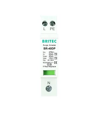China BR-40DP 275 1+1P Type 2 Surge Protection Device 40kA Low Voltage SPD OEM for sale