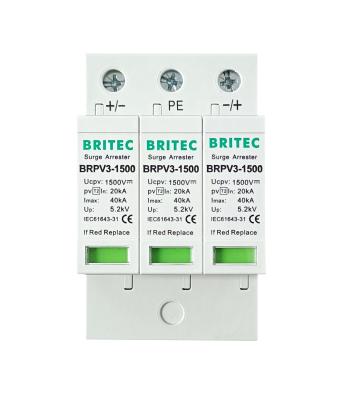 China BRPV3-1500 Type 2 PV Surge Arrester 1500V DC Solar SPD for Photovoltaic Systems for sale
