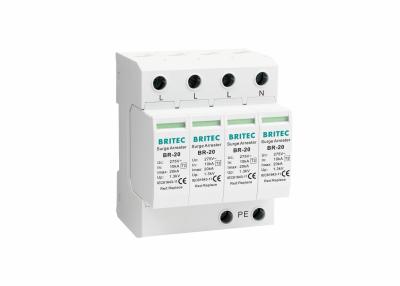 China 20kA 4P AC Surge Protection Device Type 2 Class II with 25ns Response Time for 150V-440V Systems for sale