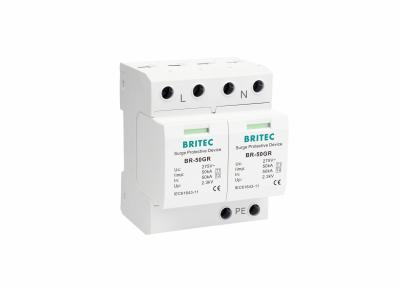 China AC System 2P 50KA T1 Lightning Protector Surge Protection Device with 275V Operating Voltage and ≤2.3kV Protection Level for sale