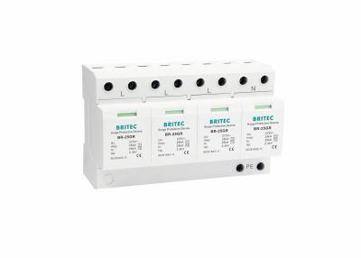 China BR-25GR 275V 4P Type 1+2 SPD Surge Protection Device 25kA Iimp for Home for sale