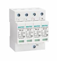 China BRITEC BR-40 440 4P Type 2 Surge Protection Device 40kA 440V SPD T2 Lightning Arrester for sale