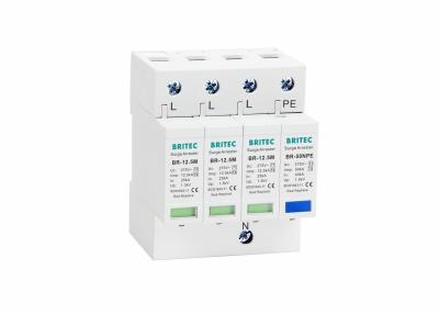 China CE Class I+II 12.5kA Lightning Arrester Surge Protector 275V AC SPD for TT System for sale