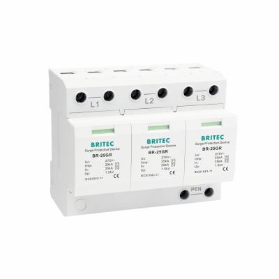 China BRITEC BR-25GR 3P Type 1 Surge Protection Device 25kA Three Phase SPD IEC Standard for sale