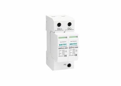 China Class II PV SPD 600V Plastic Double Pole DC Lightning Arrestor for sale