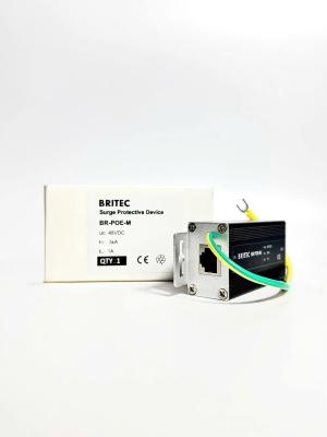 China BRITEC BR-POE-M Network Surge Protector 10KA IP20 Signal Surge Arrester for PoE for sale