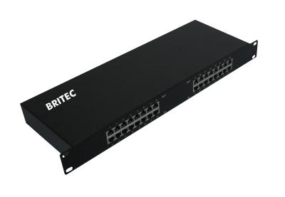 China BRITEC BRRJ45L-16R RJ45 Surge Protector 1000Mbps Ethernet Lightning Protection Rack Mount for sale