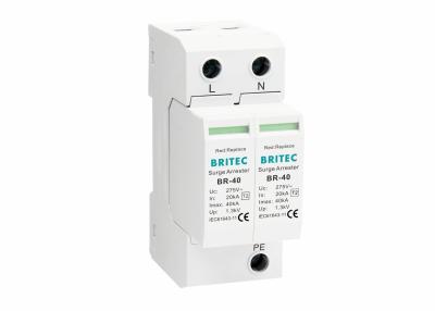 China 35mm Din Rail TVSS 40ka 2P Type 2 Surge Protector For AC System for sale