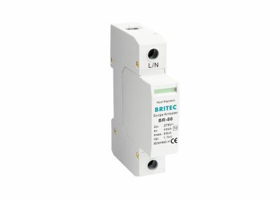 China 1P 80KA Lightning Induction Household Type 2 Surge Protector for sale
