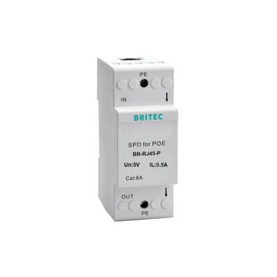 China BRITEC BR-RJ45-P 5KA Network Surge Protector IP20 Signal Surge Arrestor for Data Lines for sale