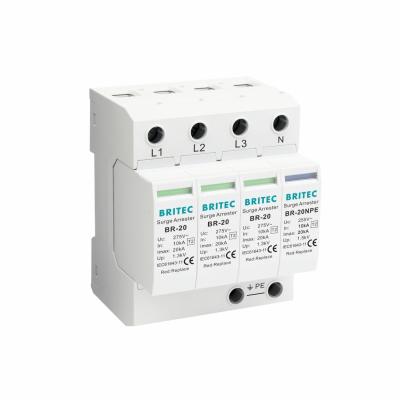 China BR-20 3+1  Type 2 Surge Protector OEM 20KA Surge Protector electronics surge protection Surge Protector Lightning for sale