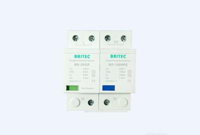 China BR-50GR 440V 1+1 Surge Protection Device AC T1 Spark Gap SPD 5 Year Warranty for sale