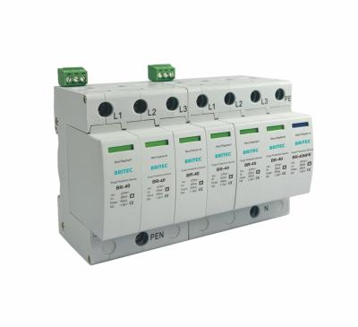 China BR-40 275 6+1 Type 2 Surge Protector275V din rail lightning arrester 3 phase spd for sale