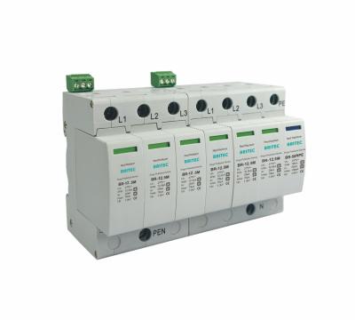 China 25kA DIN Rail Mount Surge Protector with Thermoplastic UL94-V0 Housing for Robust Surge Protection for sale