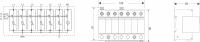 China 25kA DIN Rail Mount Surge Protector with Thermoplastic UL94-V0 Housing for Robust Surge Protection for sale