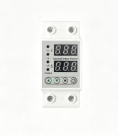 China BROU03-63 63A Rated Working Current Over Voltage Protective Device AC 220V40A 63A 230V Digital Current Voltage Protector Din Rail Adjustable Over and Under Voltage Protector for sale