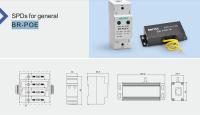 China BR-POE-M RJ45 Surge Protector for PoE Networks 48V DC DIN Rail Mount SPD for sale