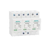 China BR-50GR 4P AC 385V Surge Protection Device with 50KA Lightning Protection and 4P Configuration Three Phase T1/2/3 Lightning and surge arrester for sale