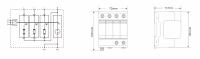 China TUV BR-25GS 25kA 3P+N Type 1+2 Surge Protective Device for TT and TNS Systems for sale