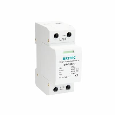 China 50kA Class B Surge Arrester Type 1 SPD 385V AC with 2.5kV Protection Level for Lightning Protection for sale