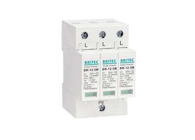 China IP20 AC Surge Protection Device 3 Phase 12.5kA 320V Lightning Arrester TUV Certified for sale