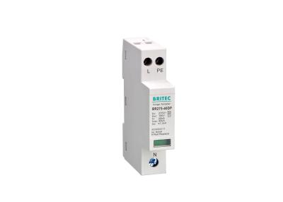 China Single Phase Type 2 & Type 3 AC Surge Arrester 275V 40kA with Fault Indicator and Narrow Size DIN Rail Mount for sale