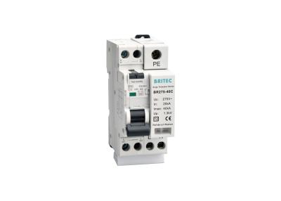 China Class II SPD Surge Arrester Combined with RCBO 15kA 30kA 40kA for 35mm DIN Rail for sale