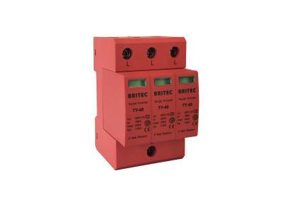 China Type 2 Three Phase 3 Poles Class II Surge Arrester 40kA 320V Lightning Protection for sale