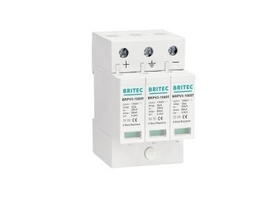 China BRPV3-1000T1-6 Thermalplastic PV Surge Arrester 1000V DC Type 1+2 Lightning Protection UL94-V0 for sale