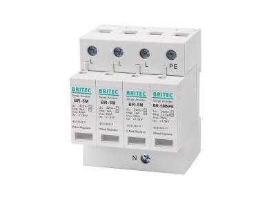 China SPD Type 1+2 Surge Protection Device Class B+C 5kA 320V 3+NPE with 20kA/40kA Discharge Current for sale