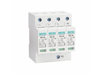 China BR-40 4P Type 2 Surge Protection Device 40kA Max Discharge 275V AC 3 Phase SPD for sale