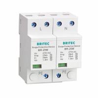 China BR-25M 1P+NPE Type 1 Surge Arrester 25kA 275V SPD Lightning Protector for sale