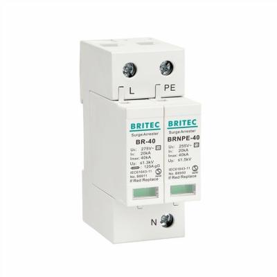 China BR-40 1P+1 40kA Type 2 Surge Protection Device Single Phase SPD for Electrical Equipment for sale