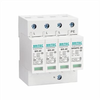 China BR-40 3+1 T2 Type 2 Surge Protection Device SPD 40kA 275V AC Surge Arrester for sale