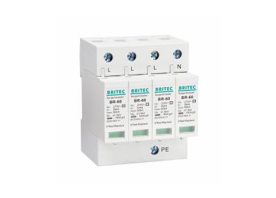 China Three Phase 60ka AC Power Type 2 Surge Protector Lightning Arrester for sale