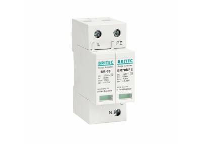 China Type 2 Surge Protection Device 70kA 1P+NPE AC SPD Surge Arrester Thermal Plastic for sale