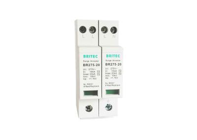 China 275V Type 3 Surge Protective Device 20kA 4P Three Phase Lightning Arrester with TUV Certification for sale