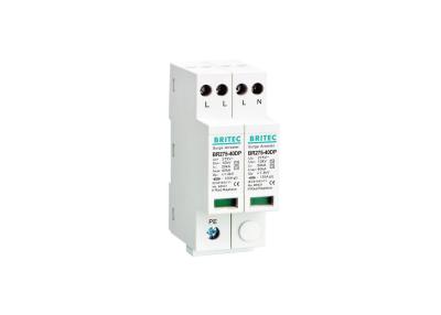 China Type 2 + Type 3 AC Surge Protector 4 Pole 40kA Imax with Remote Indication for Power Systems for sale