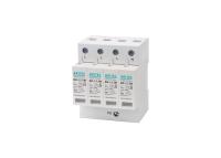 China Pluggable Class 1+2 Lightning Arrester SPD 12.5kA 275V 4P Surge Protector with 25ns Response Time for sale