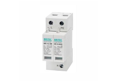 China Class B+C Lightning Surge Protector 1P+NPE 275V with 12.5kA Capacity and 35mm DIN Rail Mounting for sale