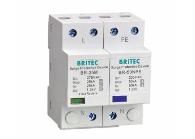 China AC Lightning Power SPD Surge Suppressor 25kA 1.5kV 1P+NPE Class I+II+III for sale