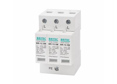 China 275Vac 12.5kA 3-Pole SPD Surge Protection Device Type 1+2 Class I+II for TN-C Systems for sale