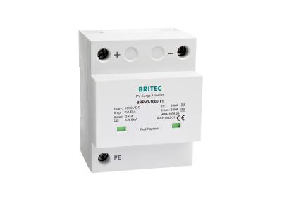 China BRPV3-1000T1 Class I+II SPD PV Surge Arrester 12.5kA 1000V DC for Photovoltaic Systems for sale