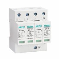 China BR275-60 4P 60kA Type 2 Surge Protector TUV AC Surge Protective Device 275V for sale