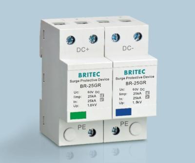 China BR-25GR 48V Type 1 Class I Low Voltage Lightning Arrester 25kA Surge Protection Device SPD for sale