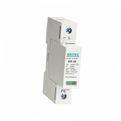 China BR385-60 Type 2 Surge Protection Device 1P SPD 60kA Lightning Arrestors for sale