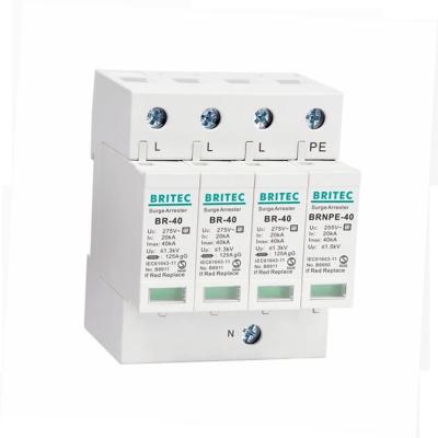 China BR-40 Type 2 Surge Protector 3P+1 40kA Lightning Arrester AC SPD for sale