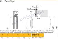 China FESTO WIFC4-10X16,2X6,2-TPE-U Pneumatic Air Cylinders Wiper Seal 386133 for sale