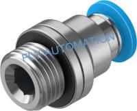 China Sealing Ring Pneumatic Tube Fittings QS-G1/8-4-I 186106 Push In Fitting for sale